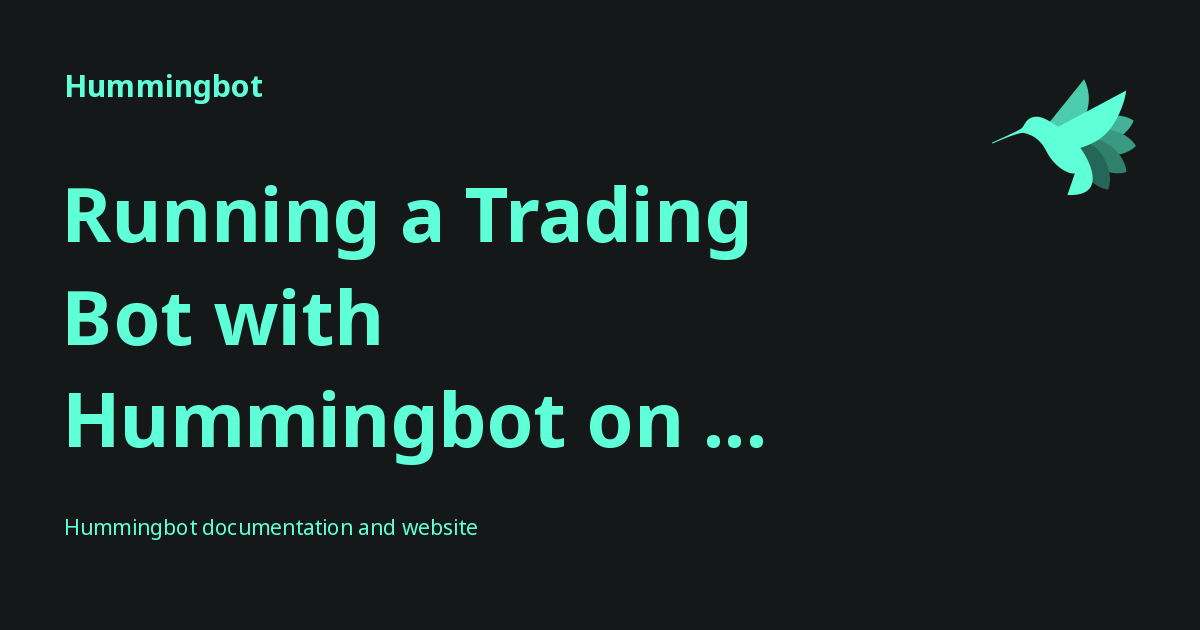 Running a Trading Bot with Hummingbot on Derive - Hummingbot