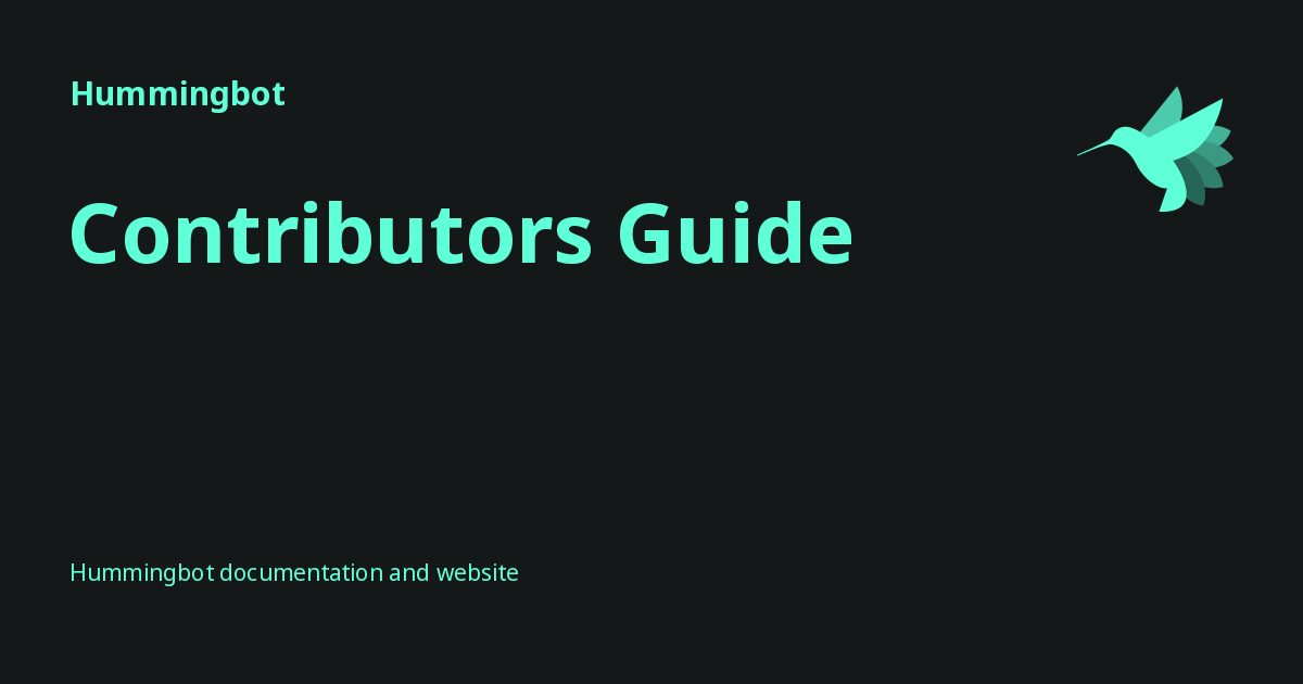 Contributors Guide - Hummingbot