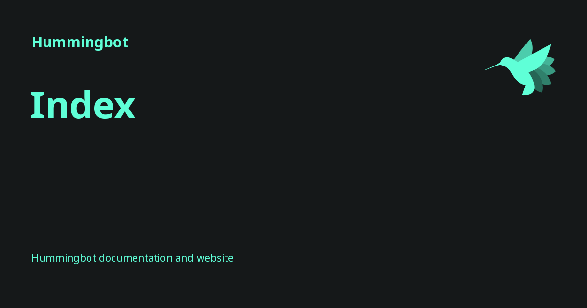 Index - Hummingbot